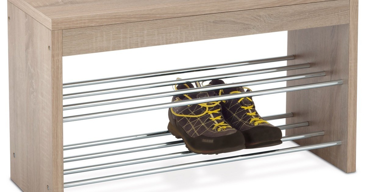 BOTNÍK/LAVICA - 2-policový, béžový z MDF | DreamLux