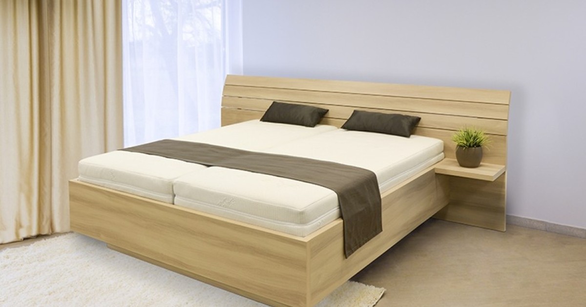 Levitujúca posteľ Salina s úložným priestorom, boxom pri nohách, s ...